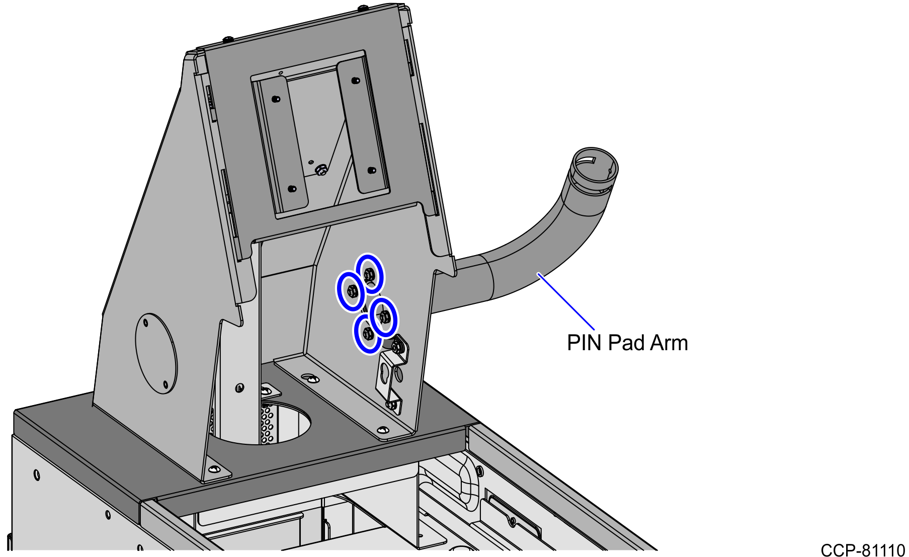 Removing PIN Pad Arm