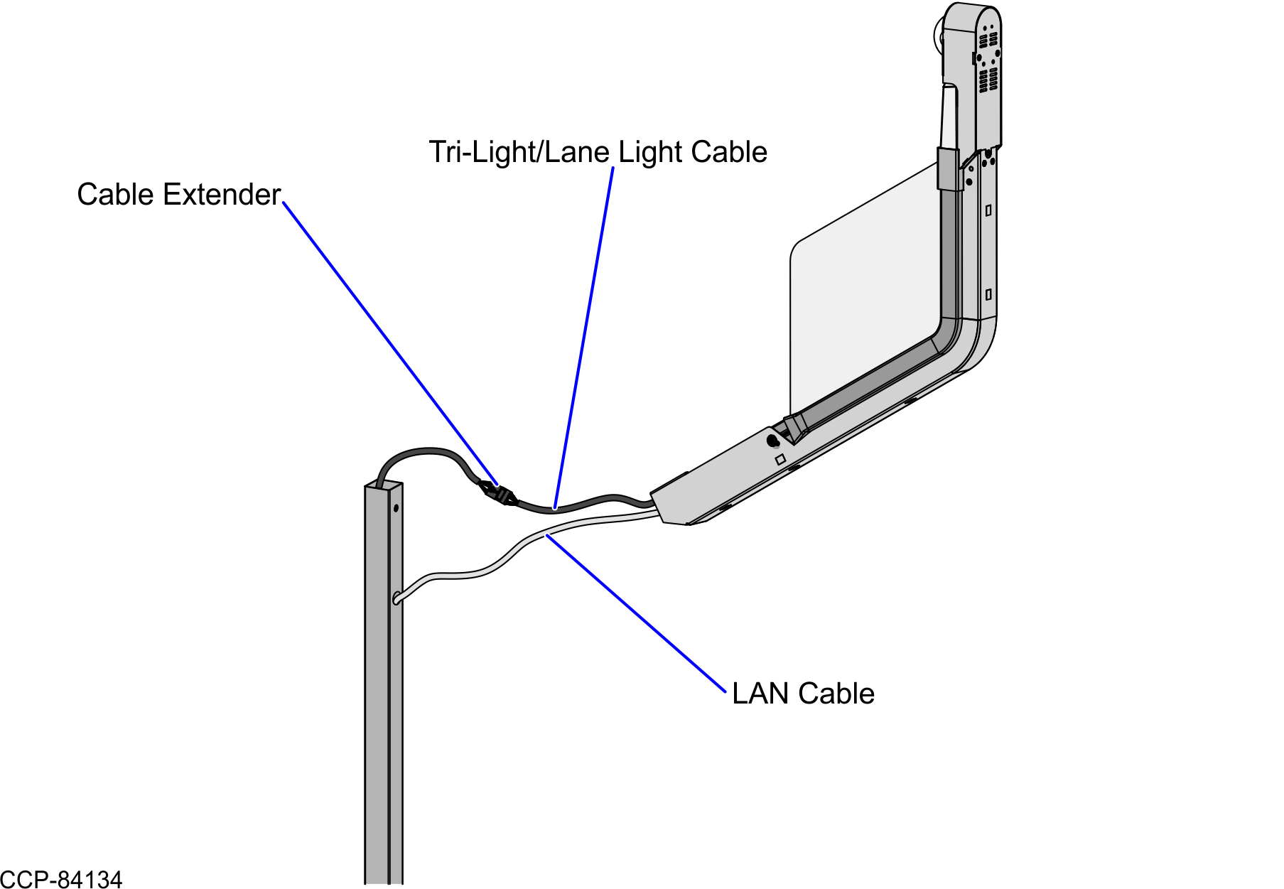 Installing the Tri-Light/Lane Light with IP Camera Assembly