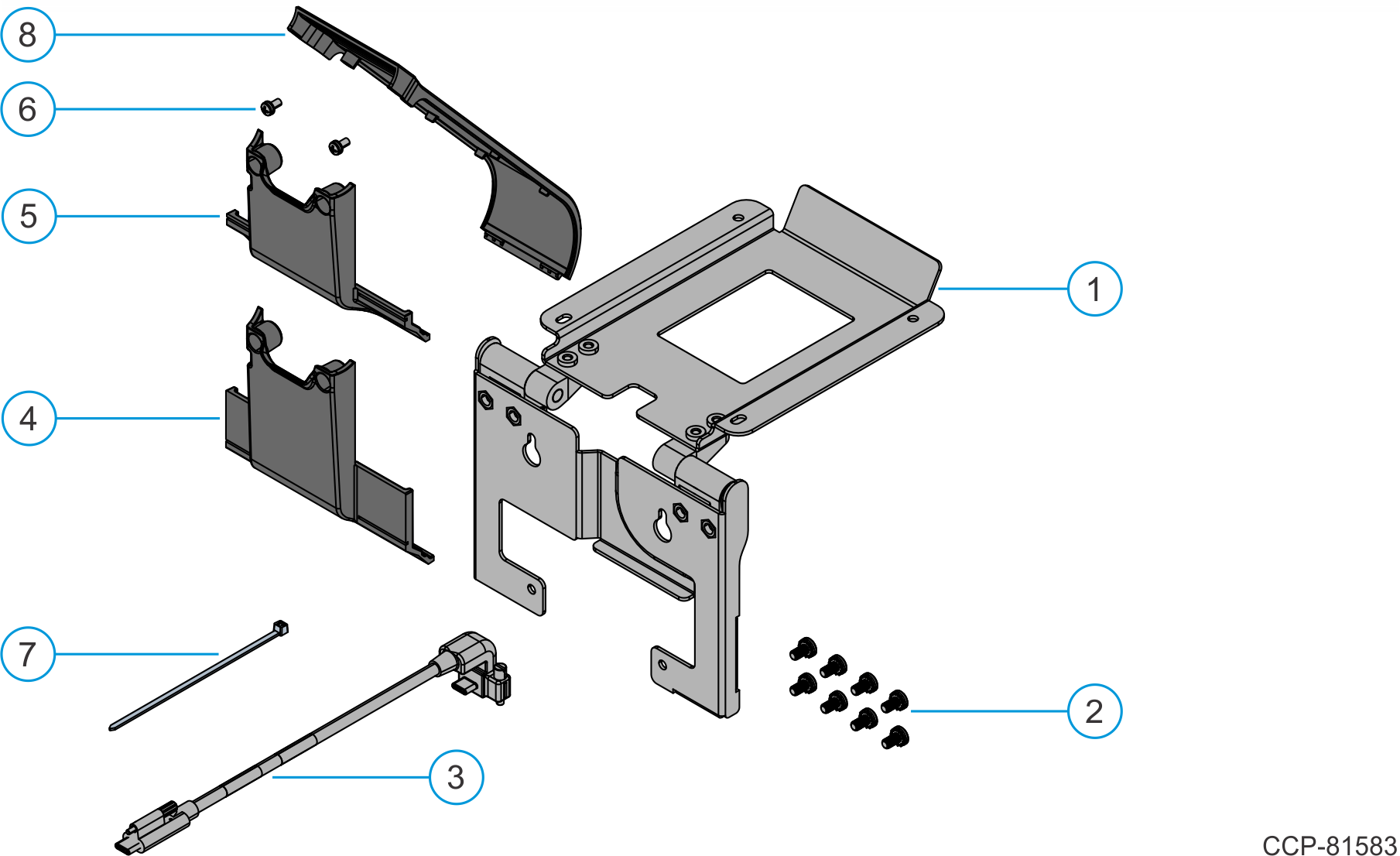 7772-K475 High Mount XL10 Customer Display Bracket, CX