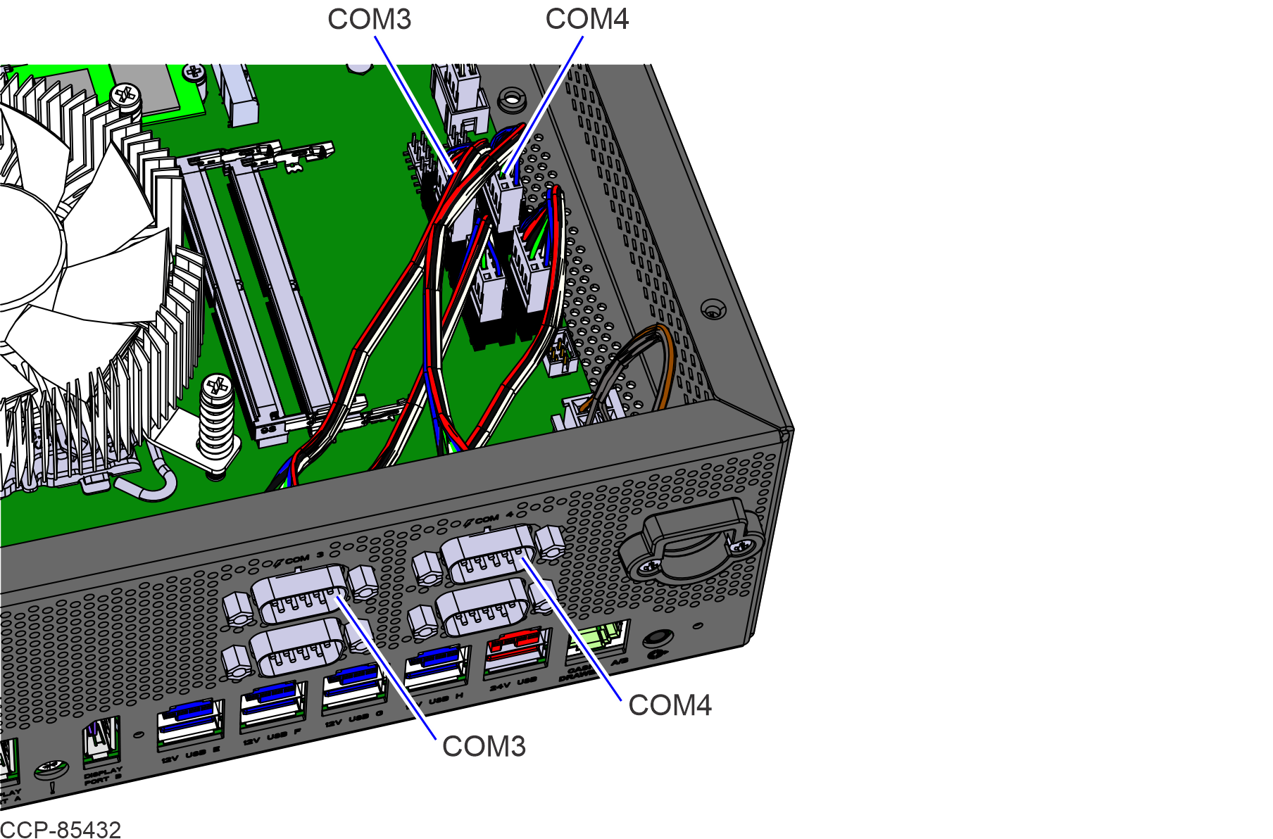7787-K496 Serial Cables (COM3/COM4)