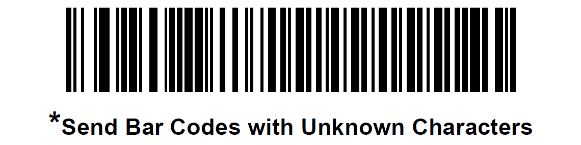 Bar Codes with Unknown Characters