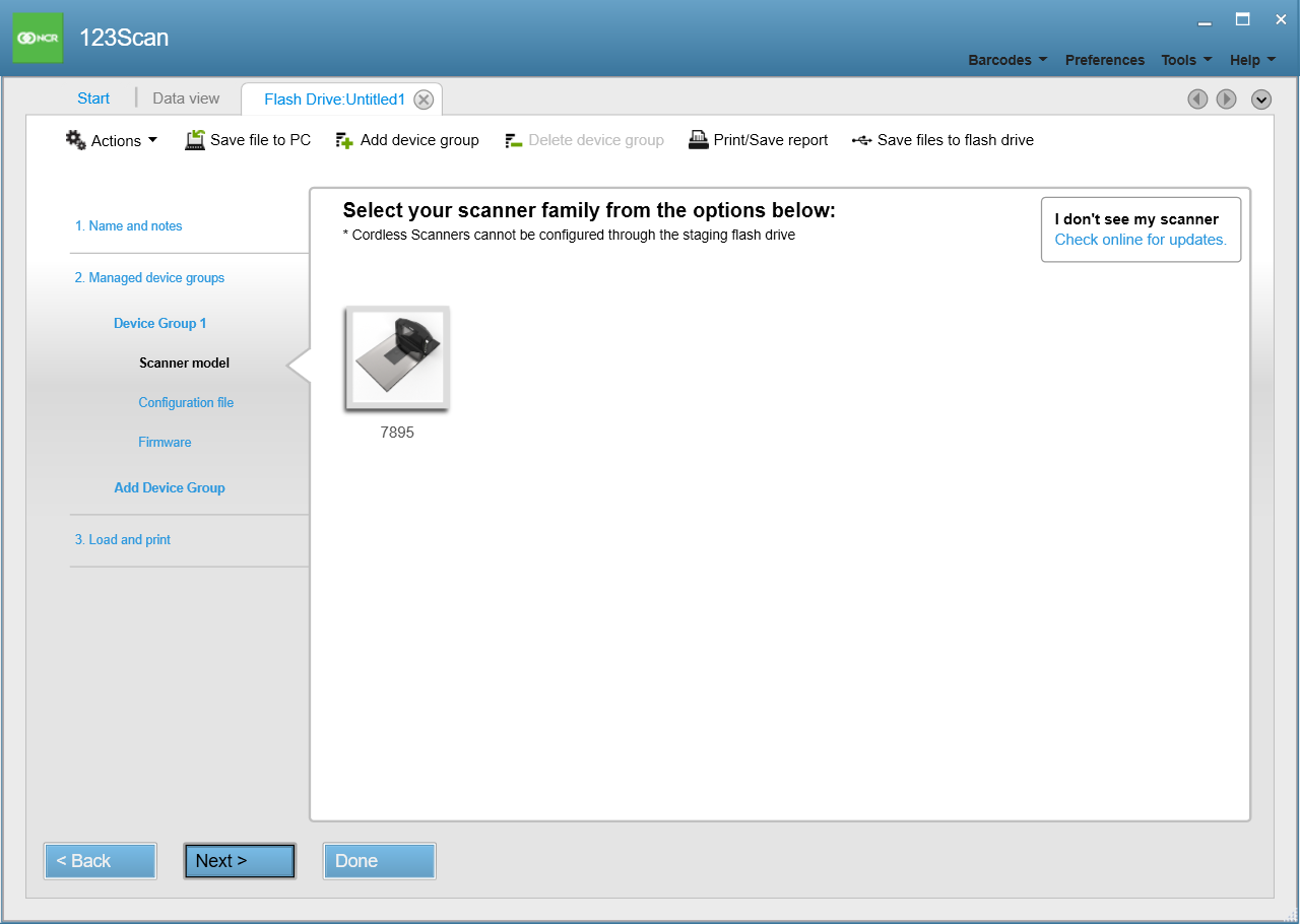 Loading Files Using 123Scan Utility