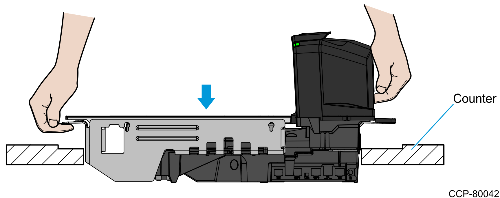 Installing the Scanner in Checkstand Cutout