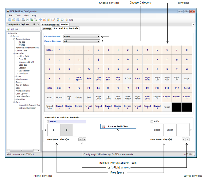 Configuring A Scanner Eeprom With Wedge Settings
