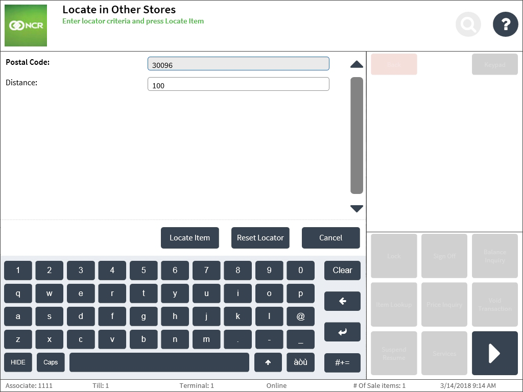Locating an item from Item Lookup