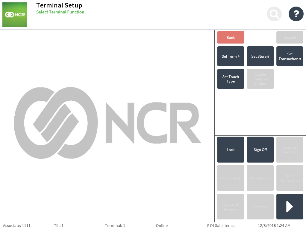 Modifying the POS Terminal Setup