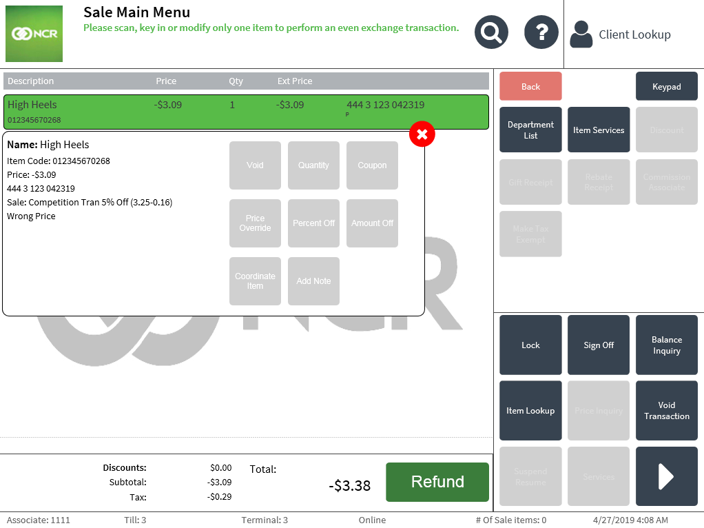 Handling Even-Exchange returns