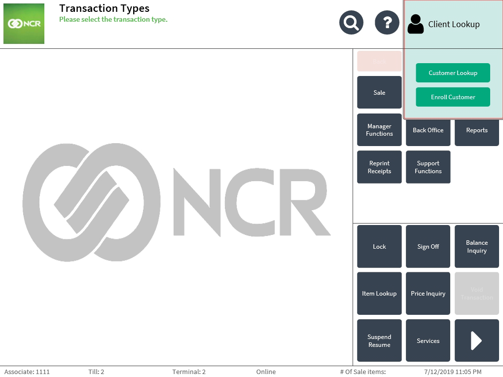 Customizing the Client Lookup panel colors