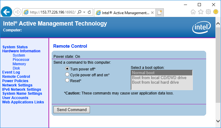 Verifying Intel® AMT Using Internet Explorer