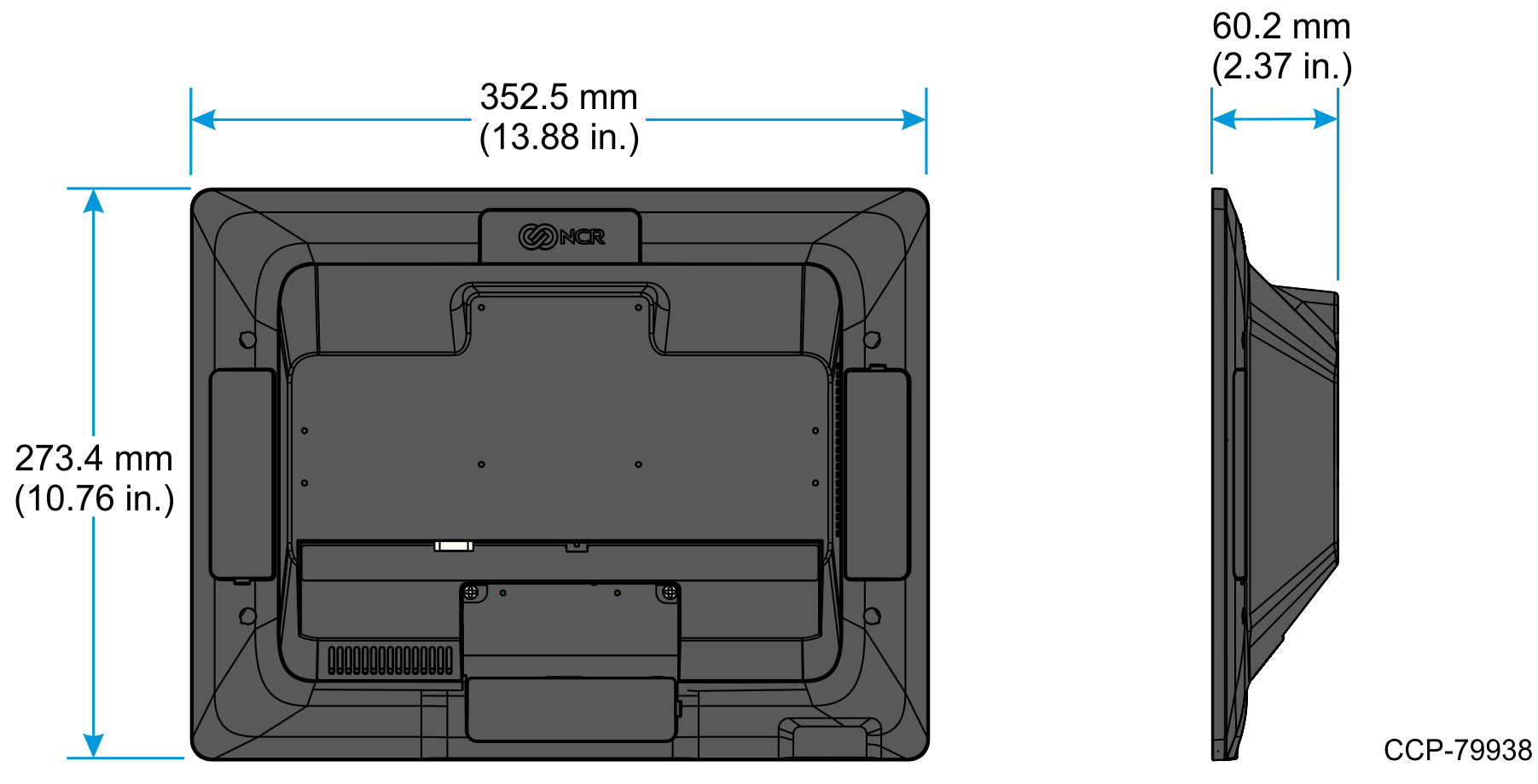 CX7 15” 4:3 Display with Integrated I/O (F046/F047)